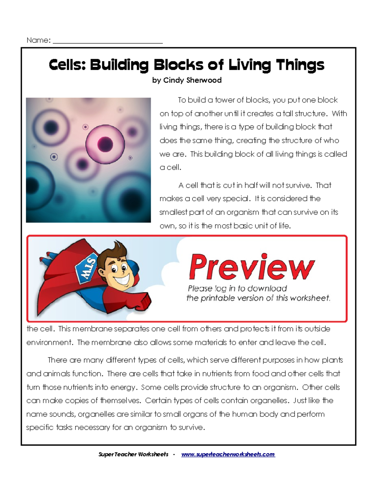Cells: Building Blocks of Living Things - Studocu
