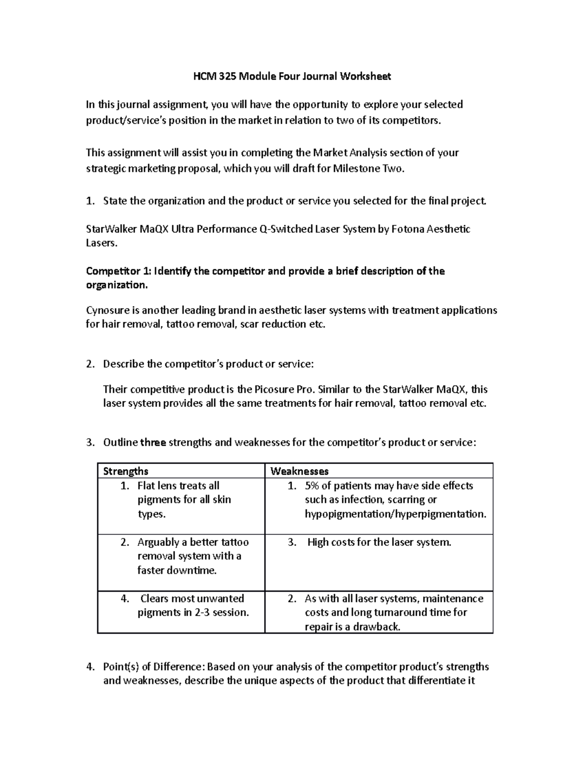 Module Four Journal Worksheet - This assignment will assist you in ...