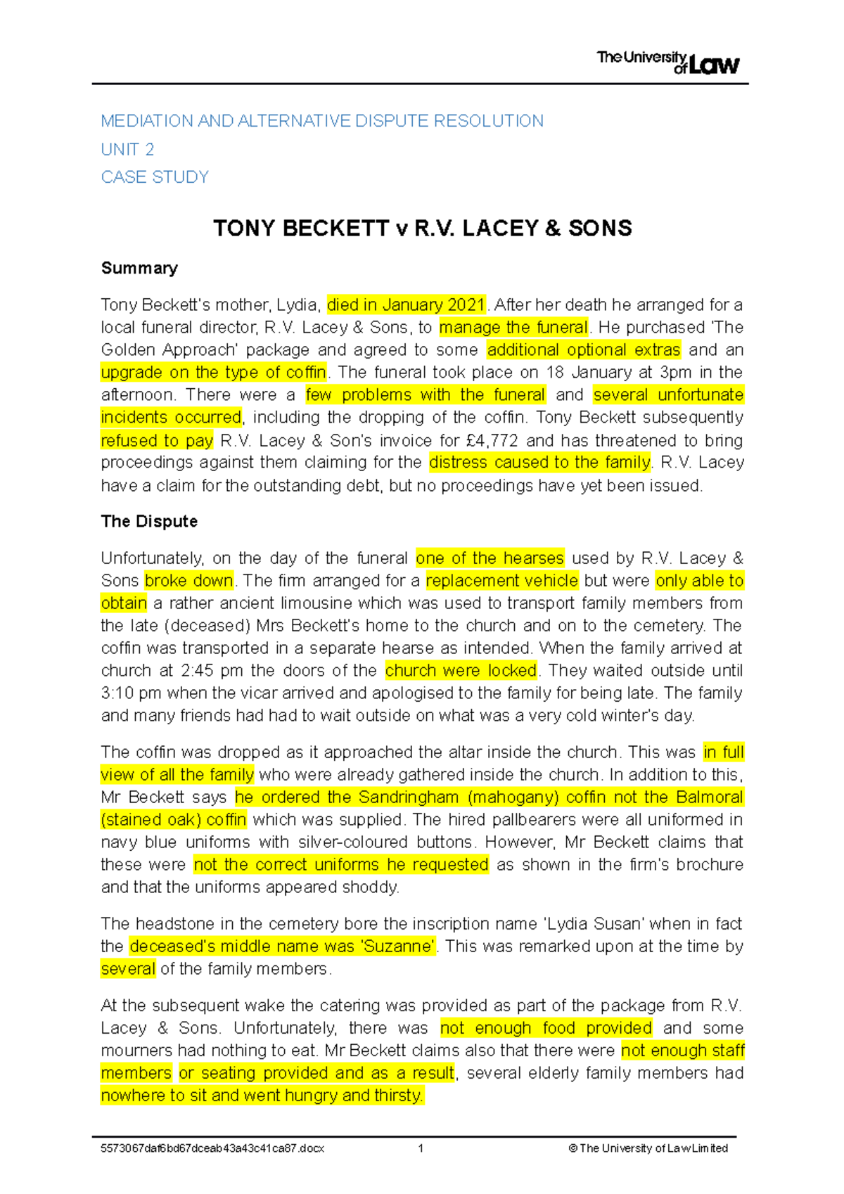 2223 mads u02 ce01 engage case study - MEDIATION AND ALTERNATIVE ...