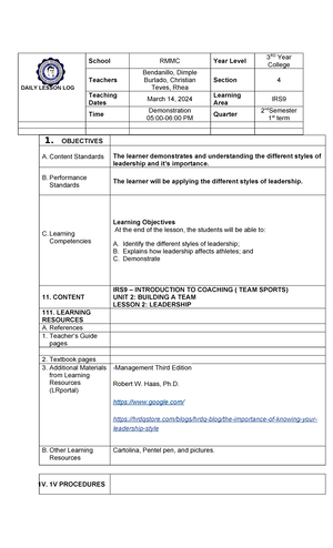 Tenses - REVIEW MATERIAL - Bachelor of Physical Education - Studocu