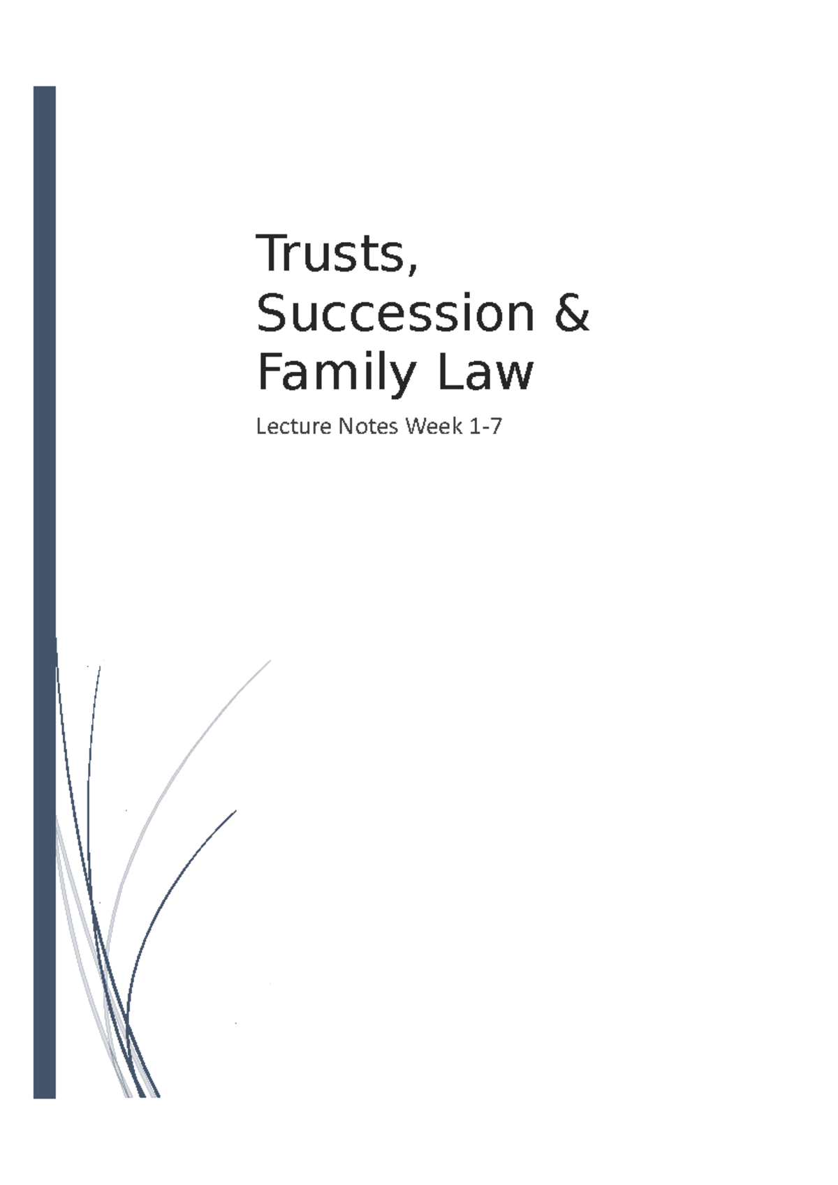 Family Law Full Notes copy copy - Trusts, Succession & Family Law ...