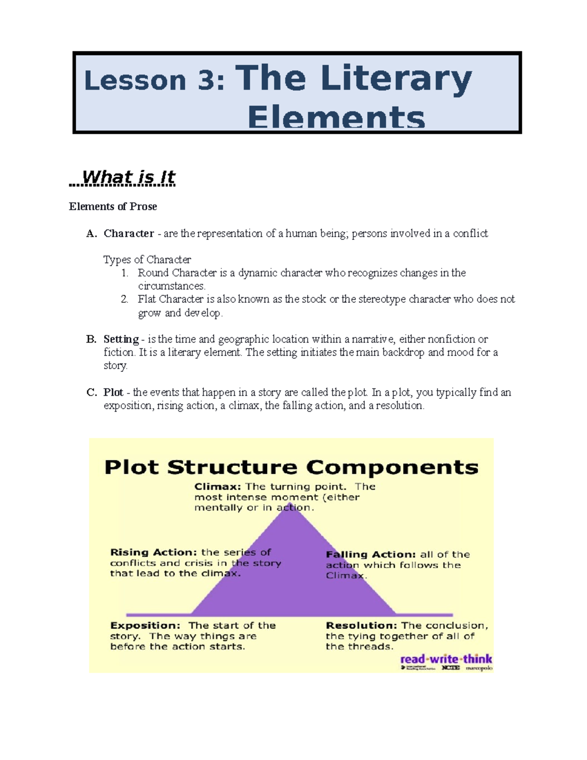 21st-Century-Literature-Lesson-3- Module - What is It Elements of Prose ...
