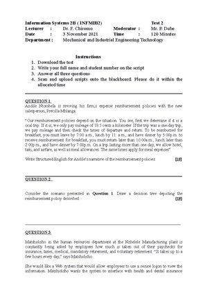 Information Systems 2B Group Assignment - INFORMATION SYSTEMS 3 B GROUP ...