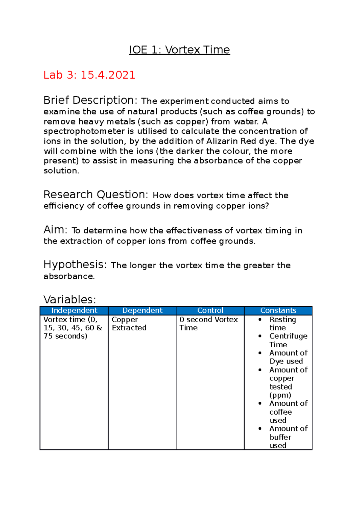 Lab Notebook 2 - This is for UTS, its IOE based on the copper ...