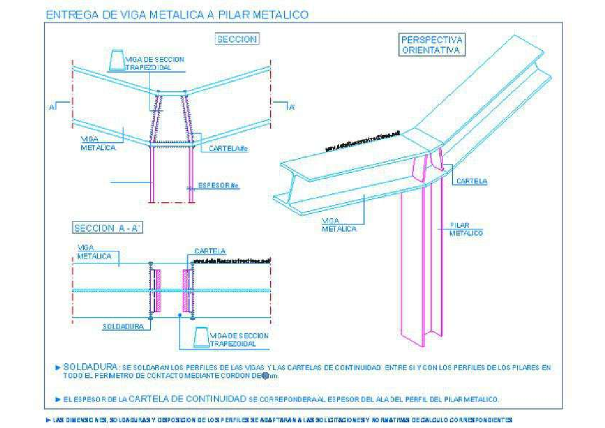 Unión de vigas metálicas inclinadas con pilar metálico 2 - Espacio y ...