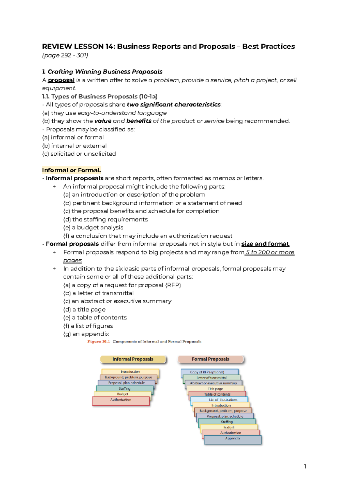 Review Lesson 14 Business Communication - REVIEW LESSON 14: Business ...