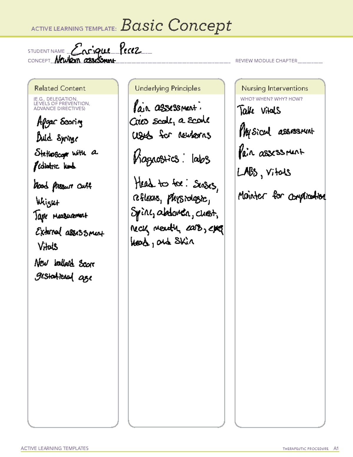 Newborns - Ati practice material - ACTIVE LEARNING TEMPLATES ...