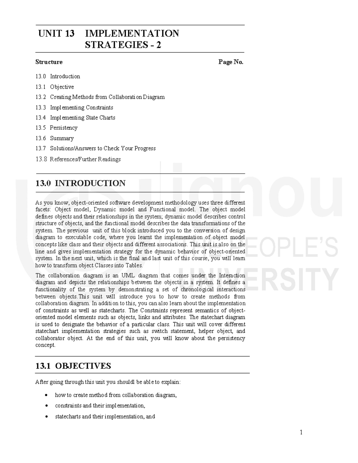 Unit-13 - UNIT 13 IMPLEMENTATION STRATEGIES - 2 Structure Page No. 13 Introduction 13 Objective ...