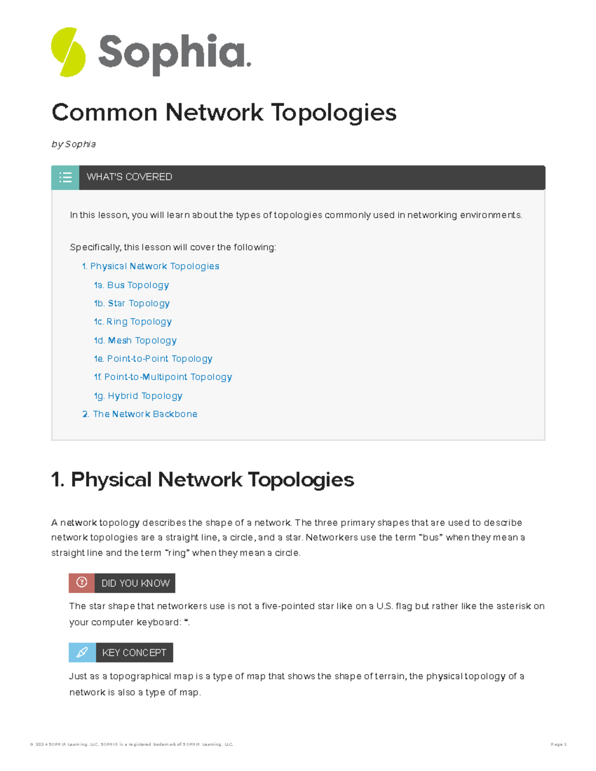 Common-network-topologies - Common Network Topologies by Sophia In this ...