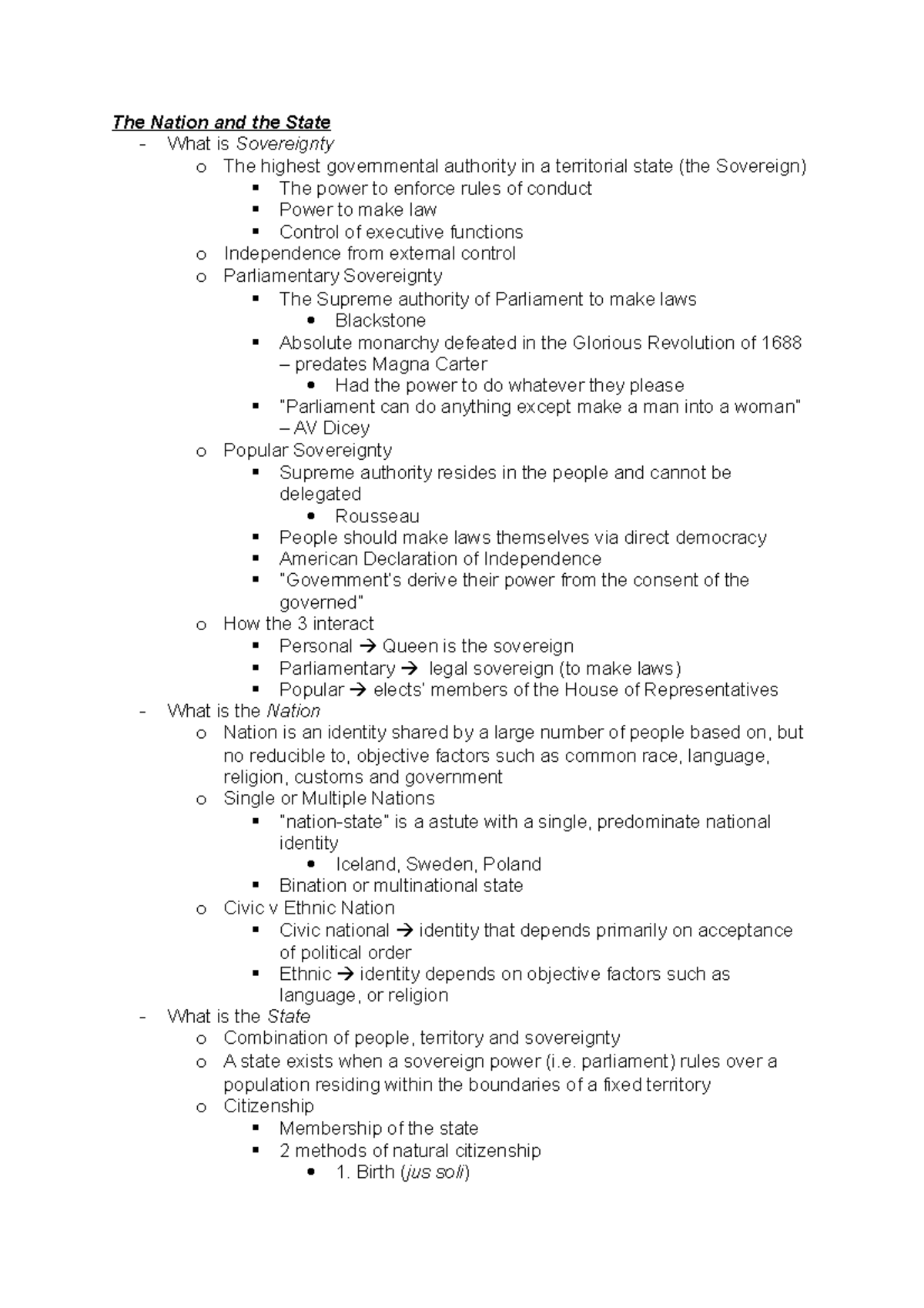 POLS1002 Lecture 15:03 - The Nation and the State - What is Sovereignty ...