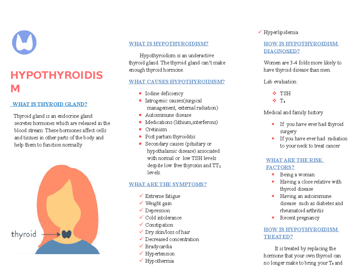PIL7. Hypothyroidism NEW - Pharmacy - KUHS - Studocu