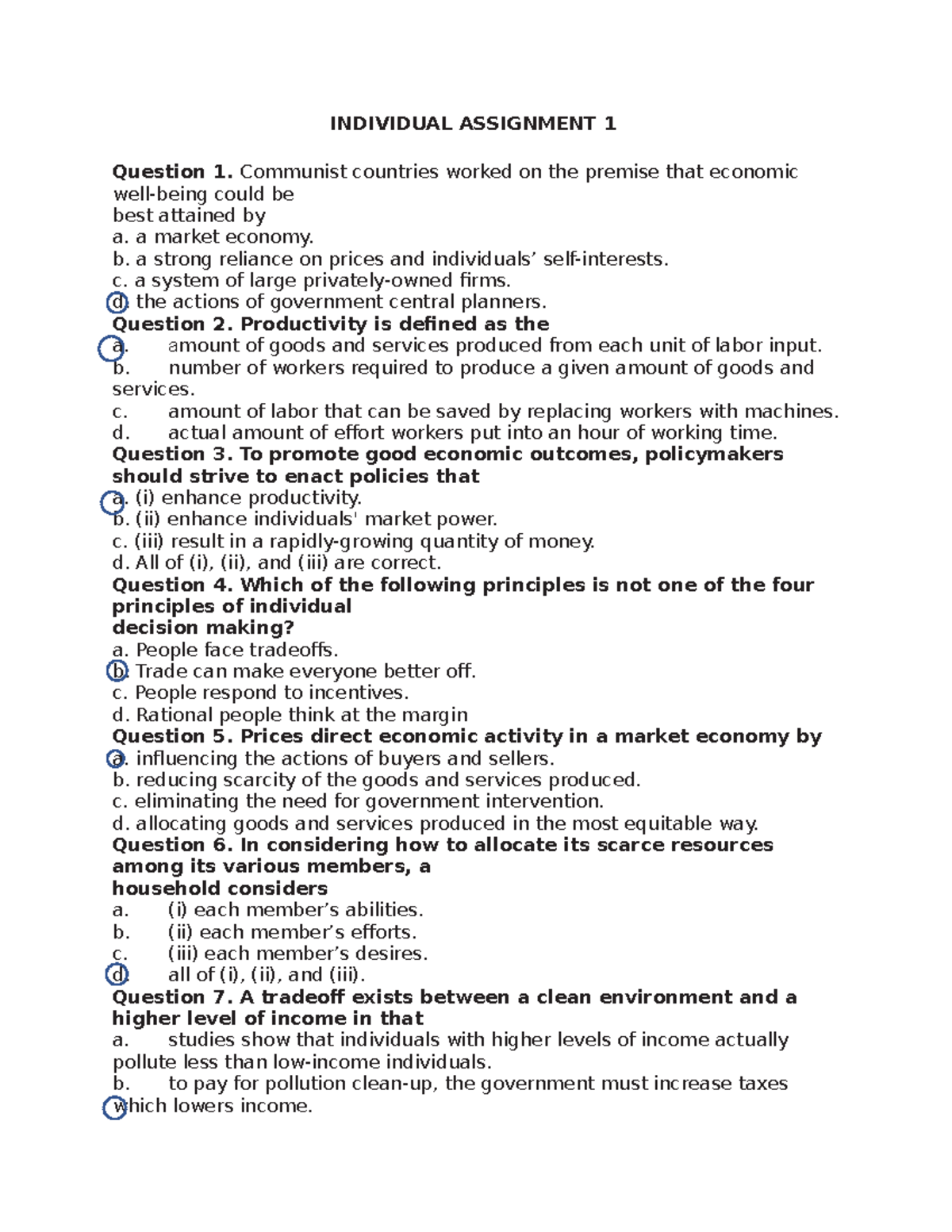 Individual- Assignment-1 - INDIVIDUAL ASSIGNMENT 1 Question 1 ...