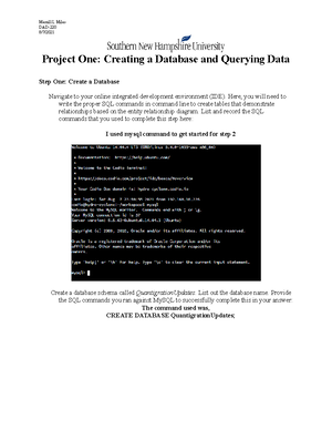 DAD 220 Quantigration RMA ERD Text Version - These tables, the data in them, and how they relate ...