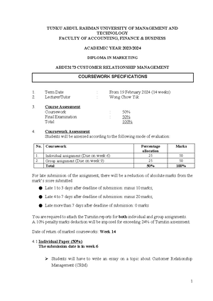 WK 3 tutorial 2 business ethic - TUNKU ABDUL RAHMAN UNIVERSITY COLLEGE ...