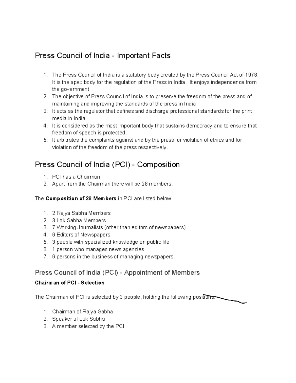 Press Council of India - The Press Council of India is a statutory body ...