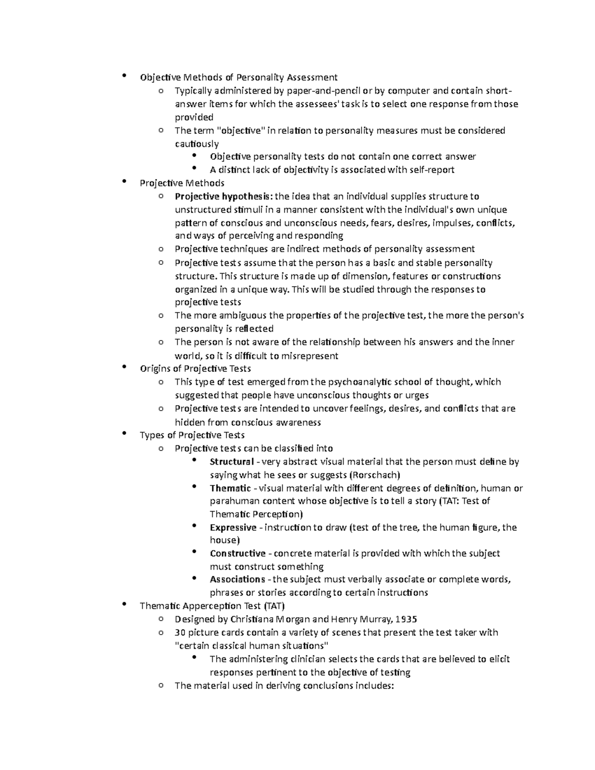 Chapter 12 - Personality Assessment Methods - Objective Methods of ...