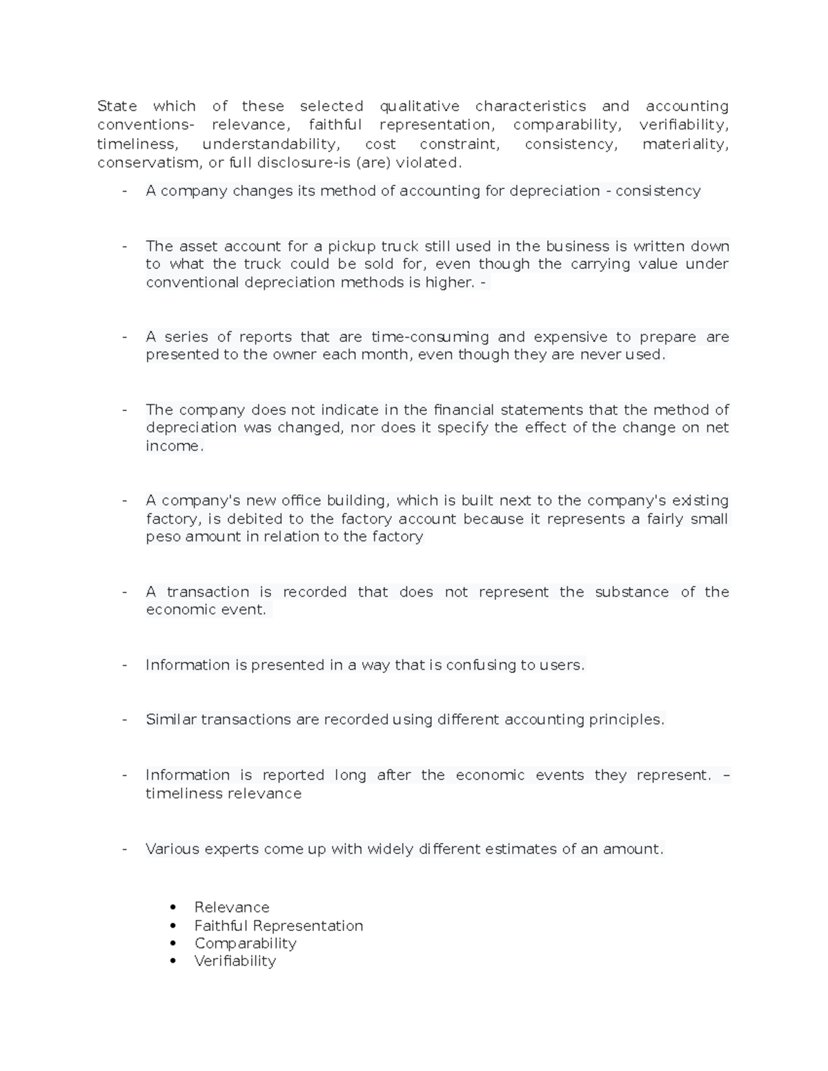 Conceptual framework chapter 3 - State which of these selected ...