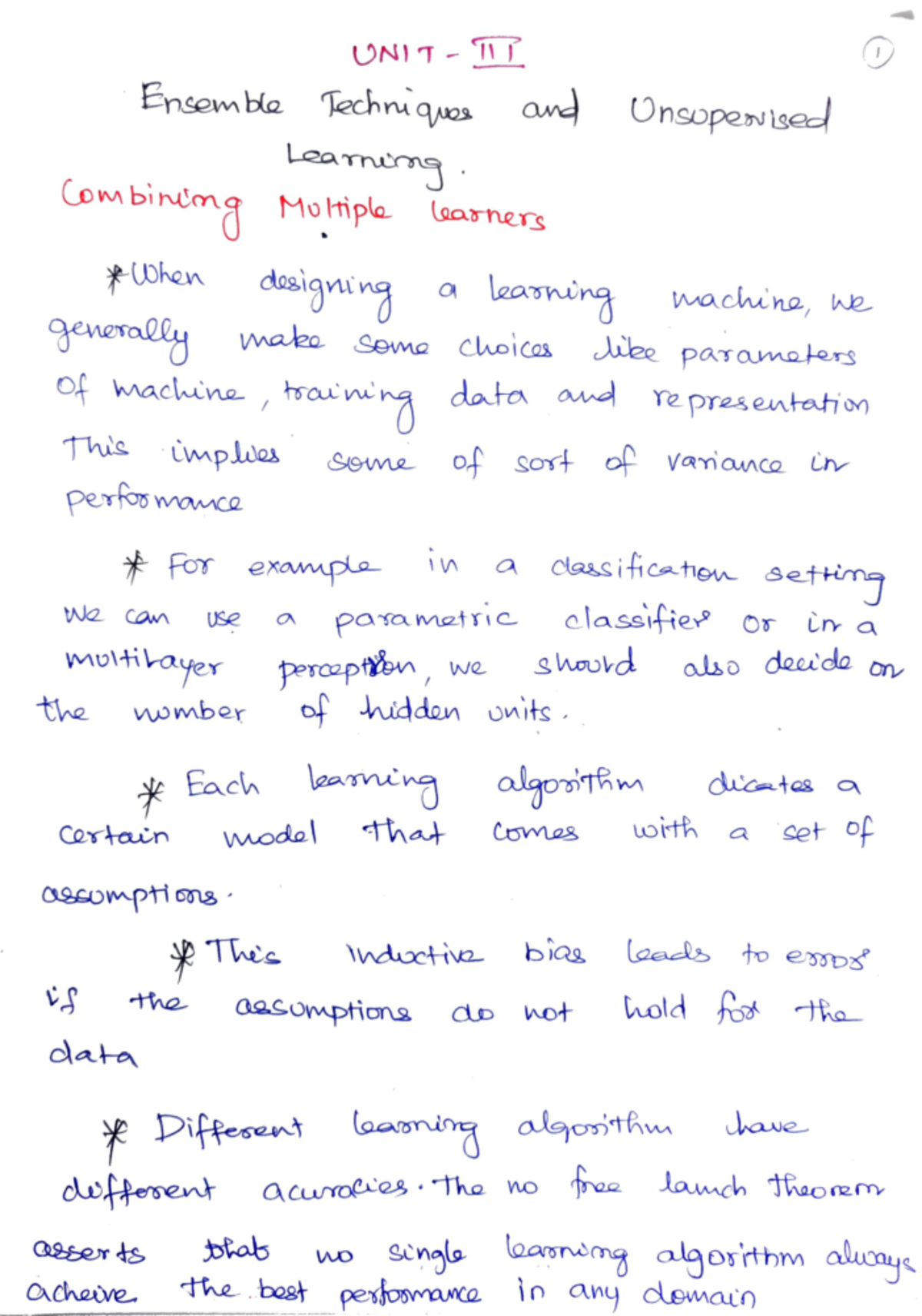 ML 3 - Notes - Machine Learning - Studocu