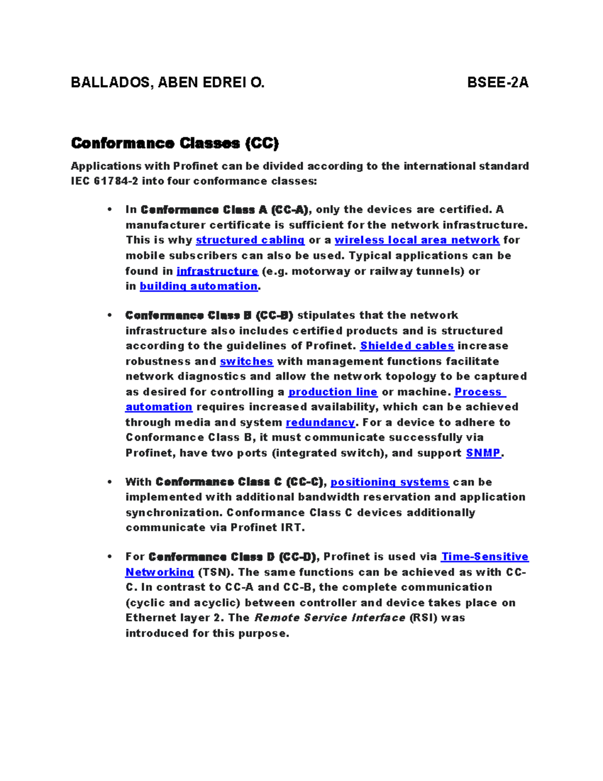 Ballados Hardcopy Profinet - BALLADOS, ABEN EDREI O. BSEE-2A ...