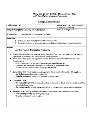 M2 - Lesson 1 First Voyage Around THE World - MODULE 2: CONTENT AND CONTEXUAL ANALYSIS OF ...