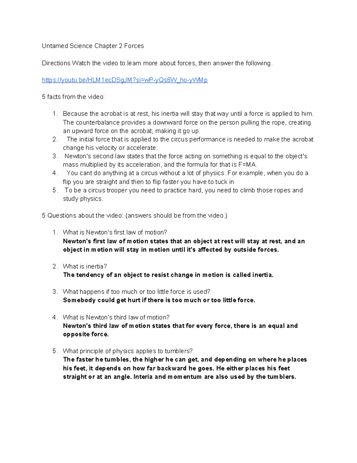 Shriya Joshi - Template Untamed Science Chapter 2 Forces - Untamed ...