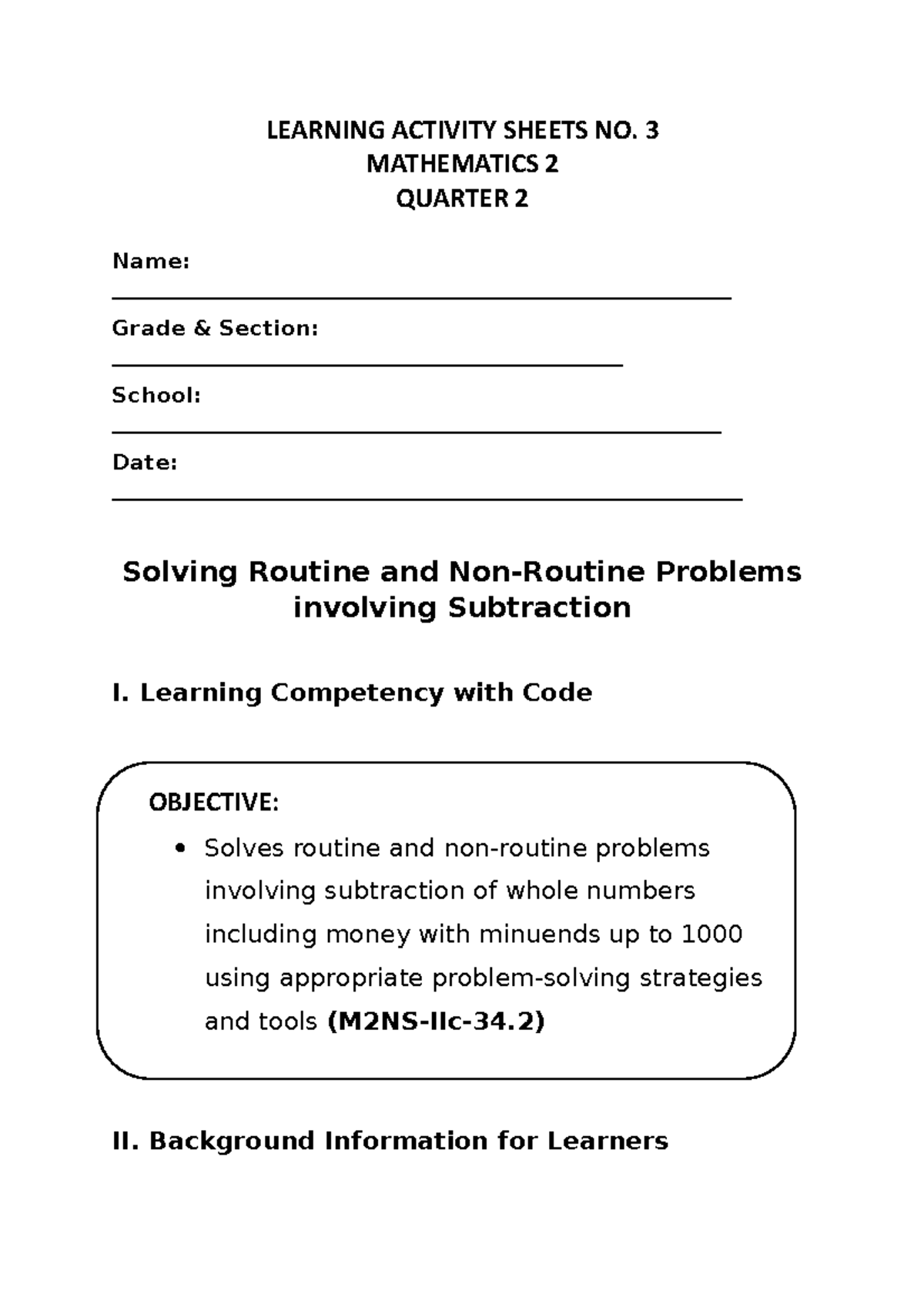G2-Q2-3- Jumalon, Amelia C - LEARNING ACTIVITY SHEETS NO. 3 MATHEMATICS ...