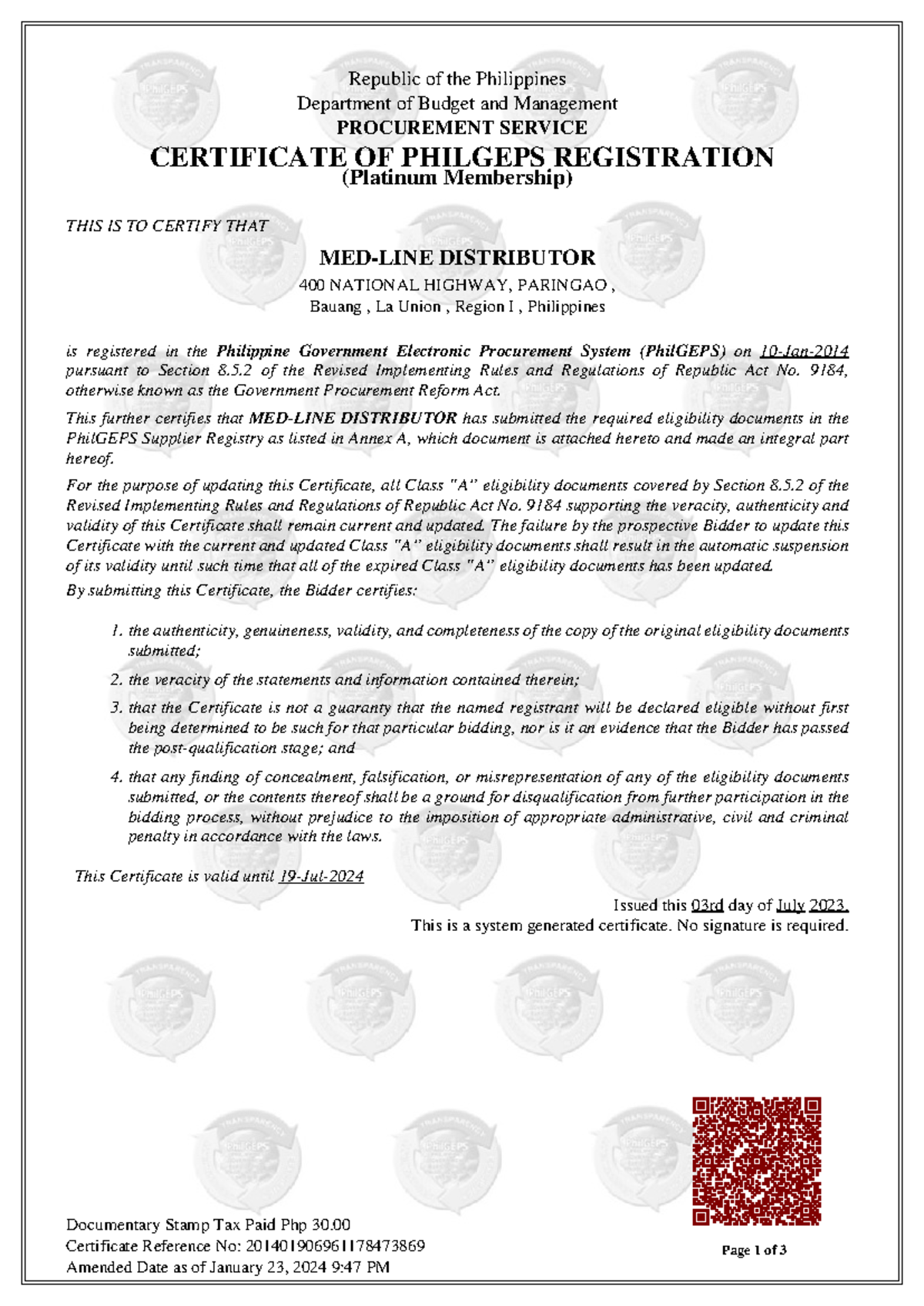 2024- Philgeps - lecture - Republic of the Philippines Department of ...