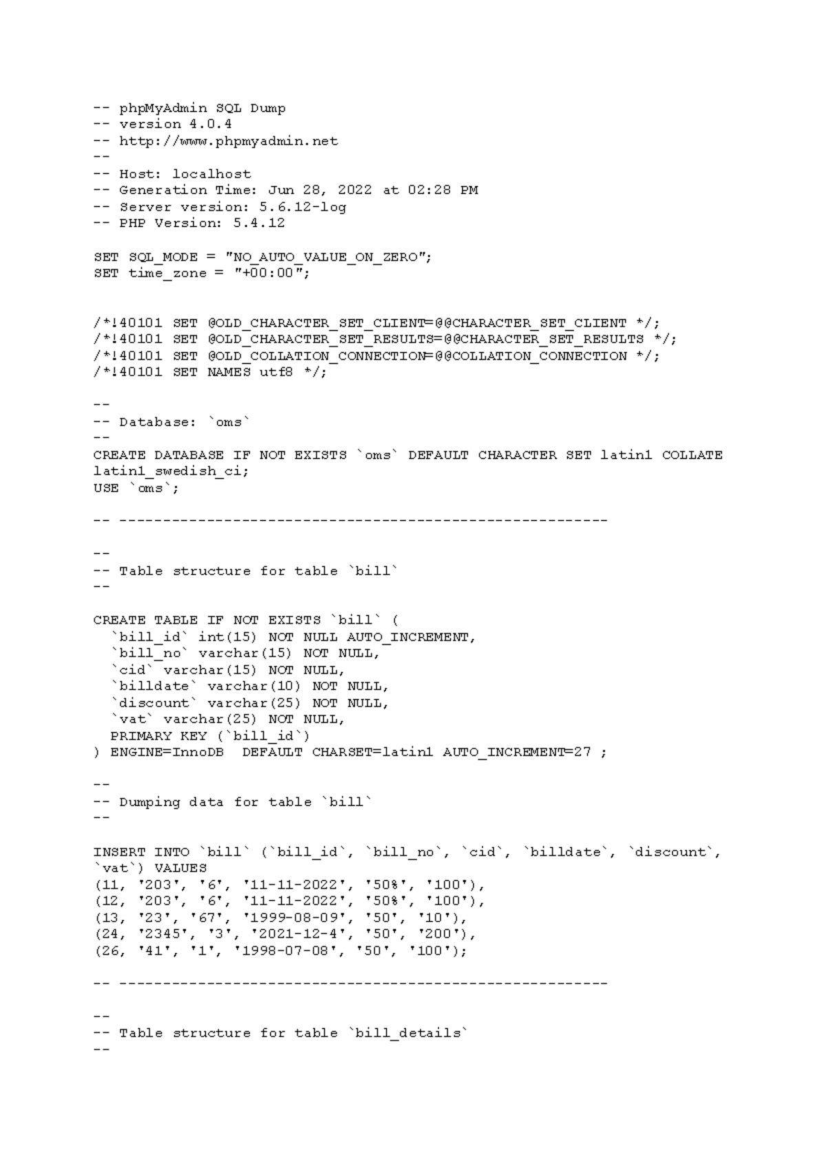 Online medicine shopping 1 - phpMyAdmin SQL Dump - version 4 ...