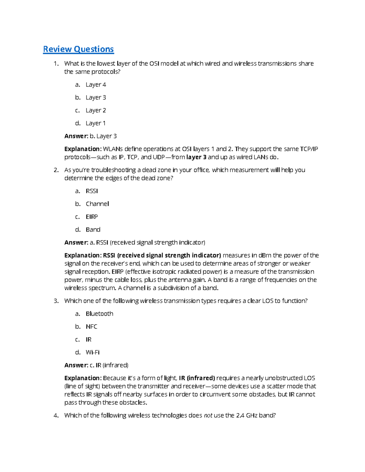 Chapter 06 - End of Chapter Review Questions - Review Questions What is ...