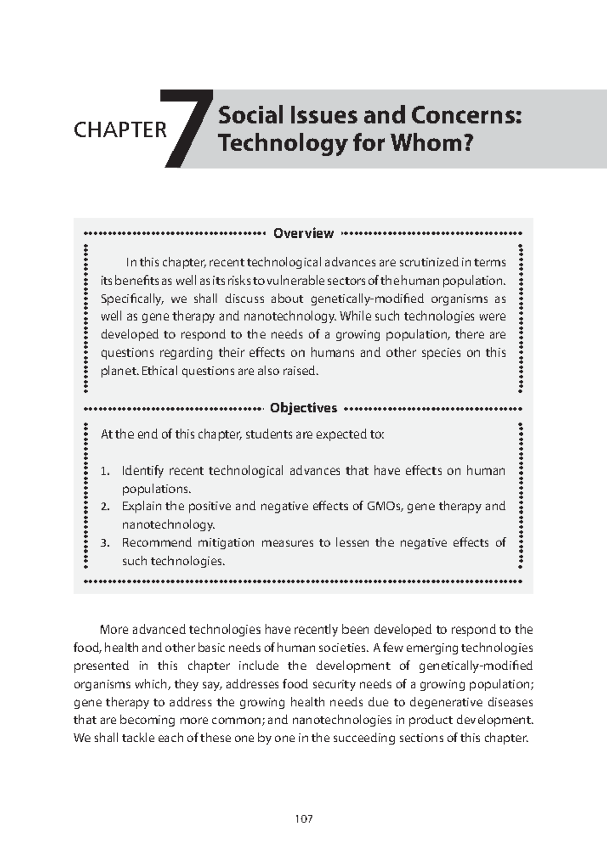 Technology for Whom - More advanced technologies have recently been ...