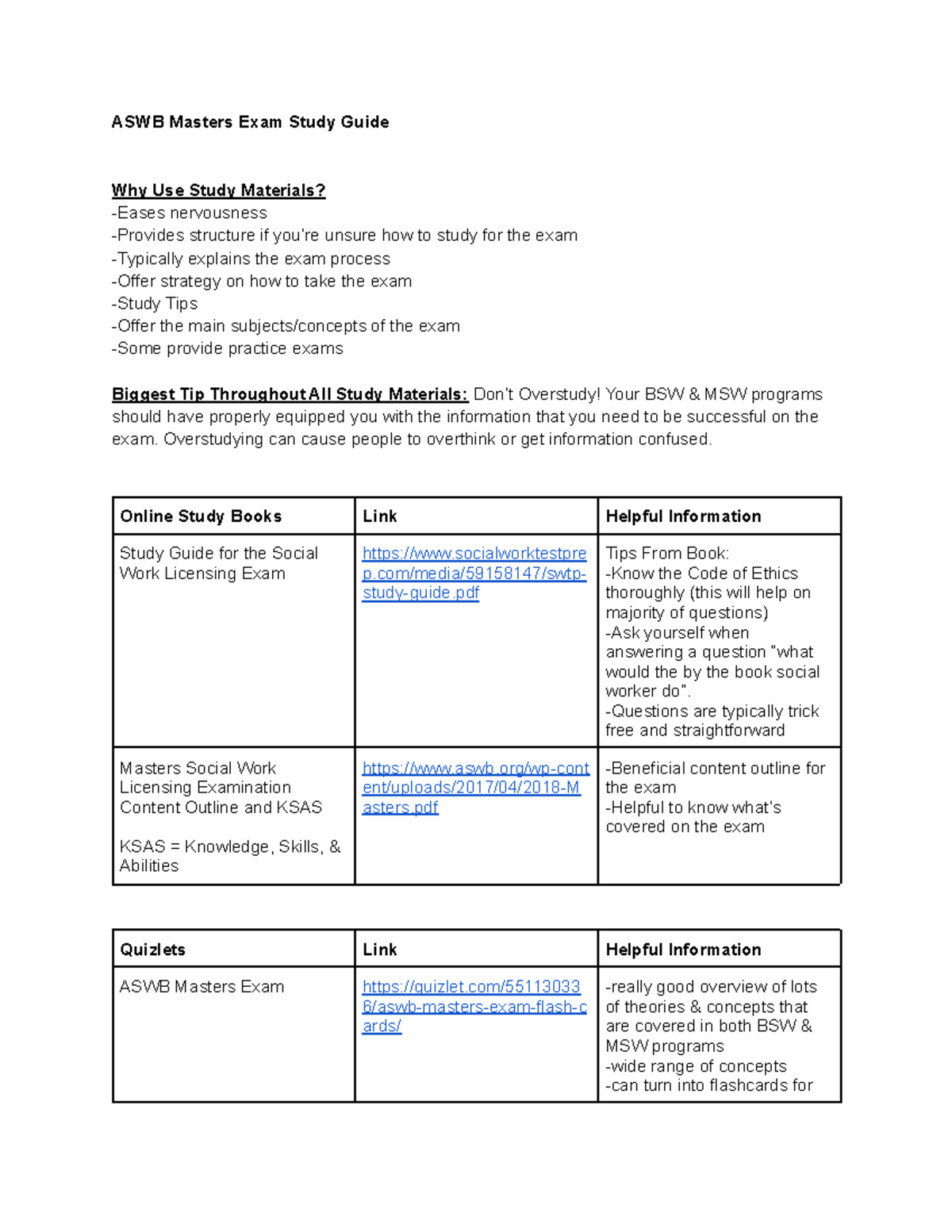 Masters Exam Study Resources - ASWB Masters Exam Study Guide Why Use ...