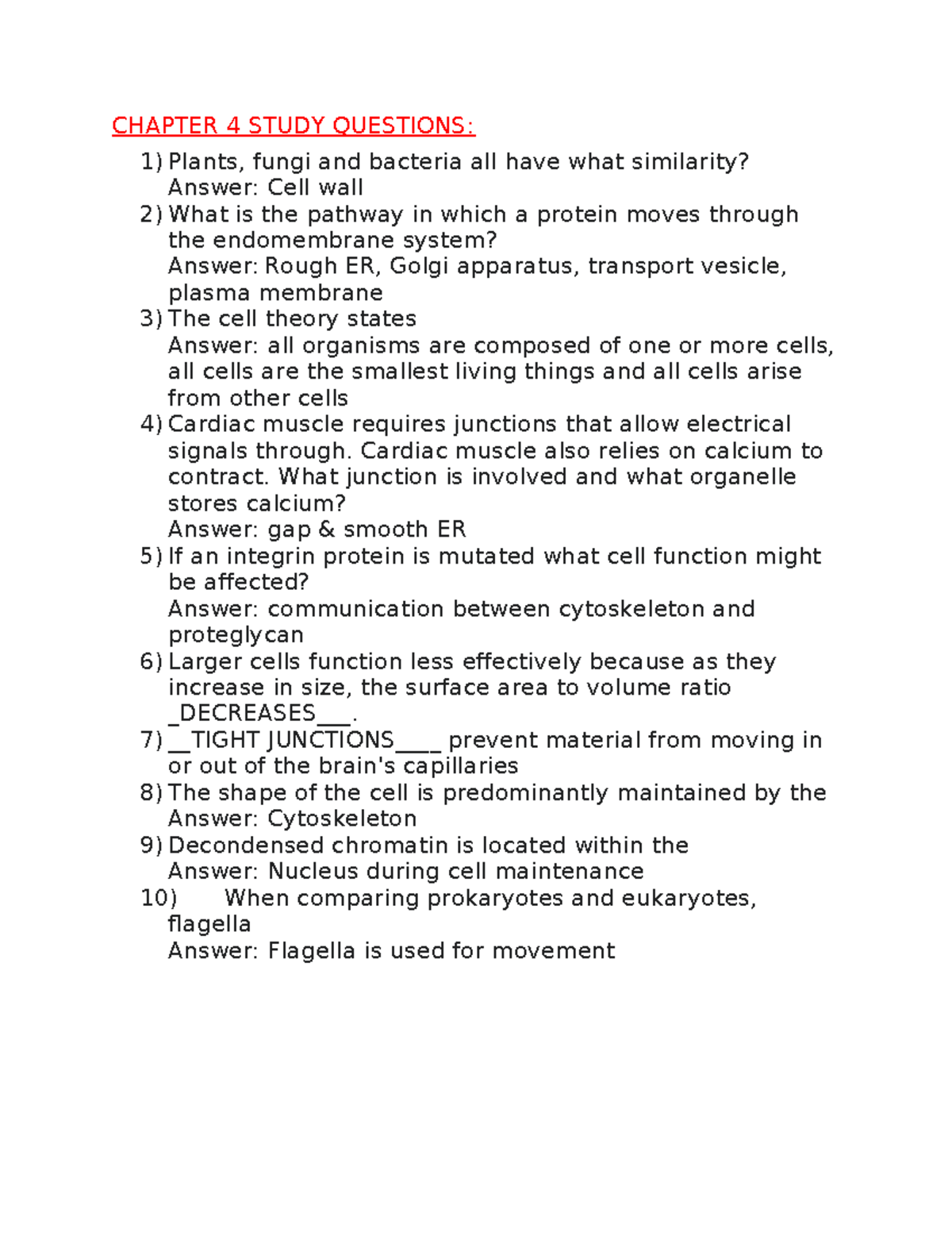 Chapter 4 Study Questions - CHAPTER 4 STUDY QUESTIONS: Plants, fungi ...