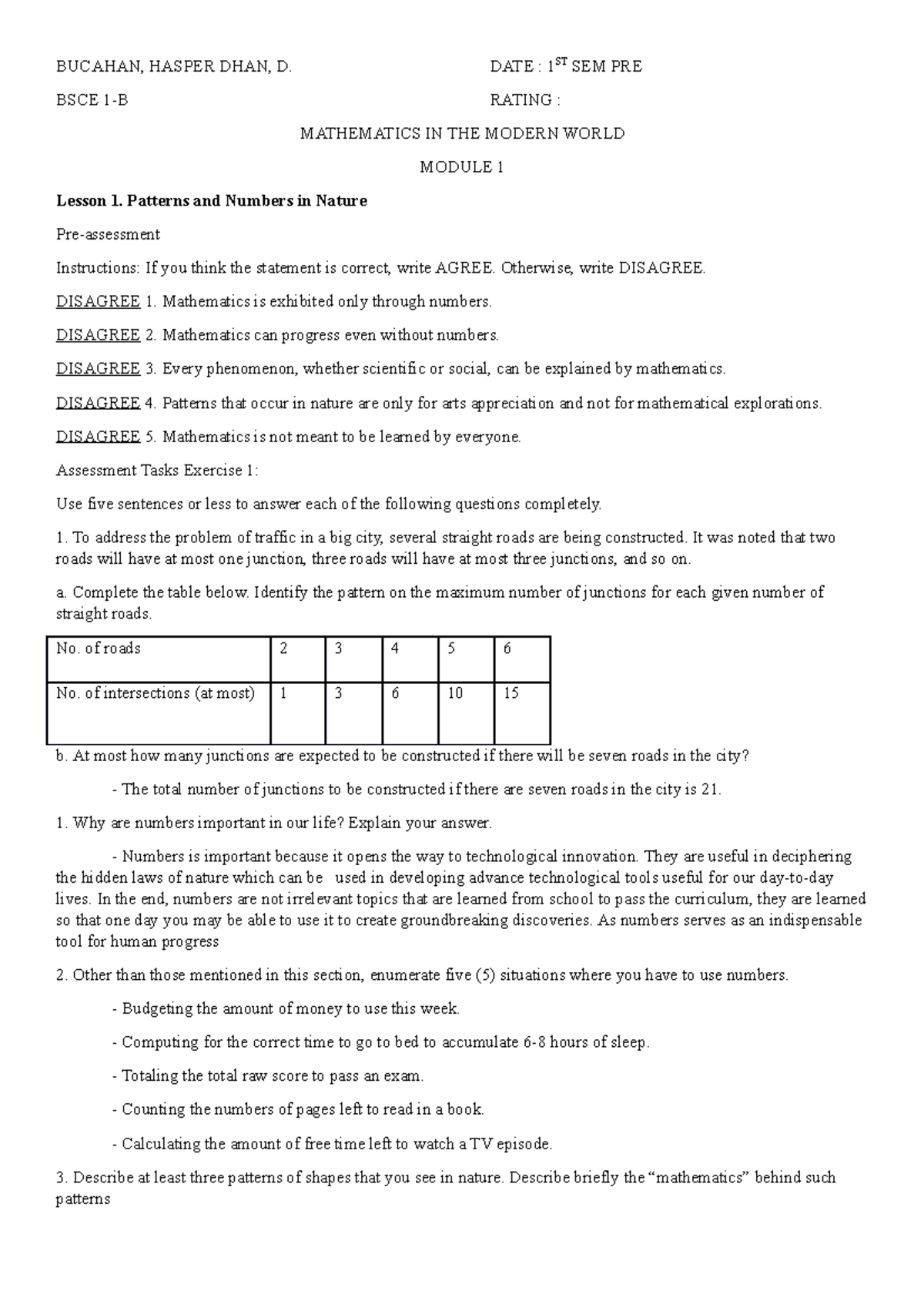 MATH - for first year student kopyahin nyo na mga bobo ahahahahah ...