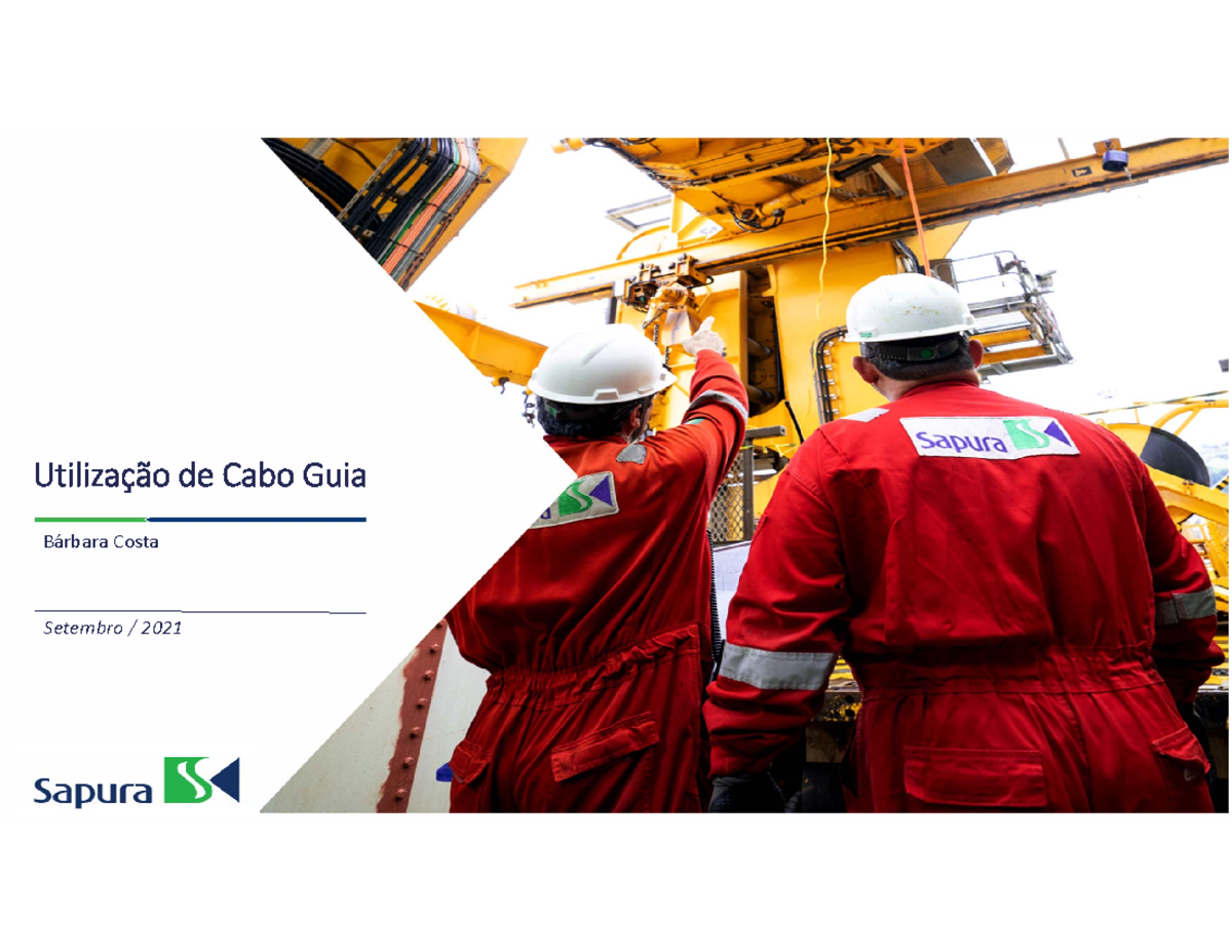 Utilização de Cabo Guia - Utilização de Cabo Guia Bárbara Costa ...