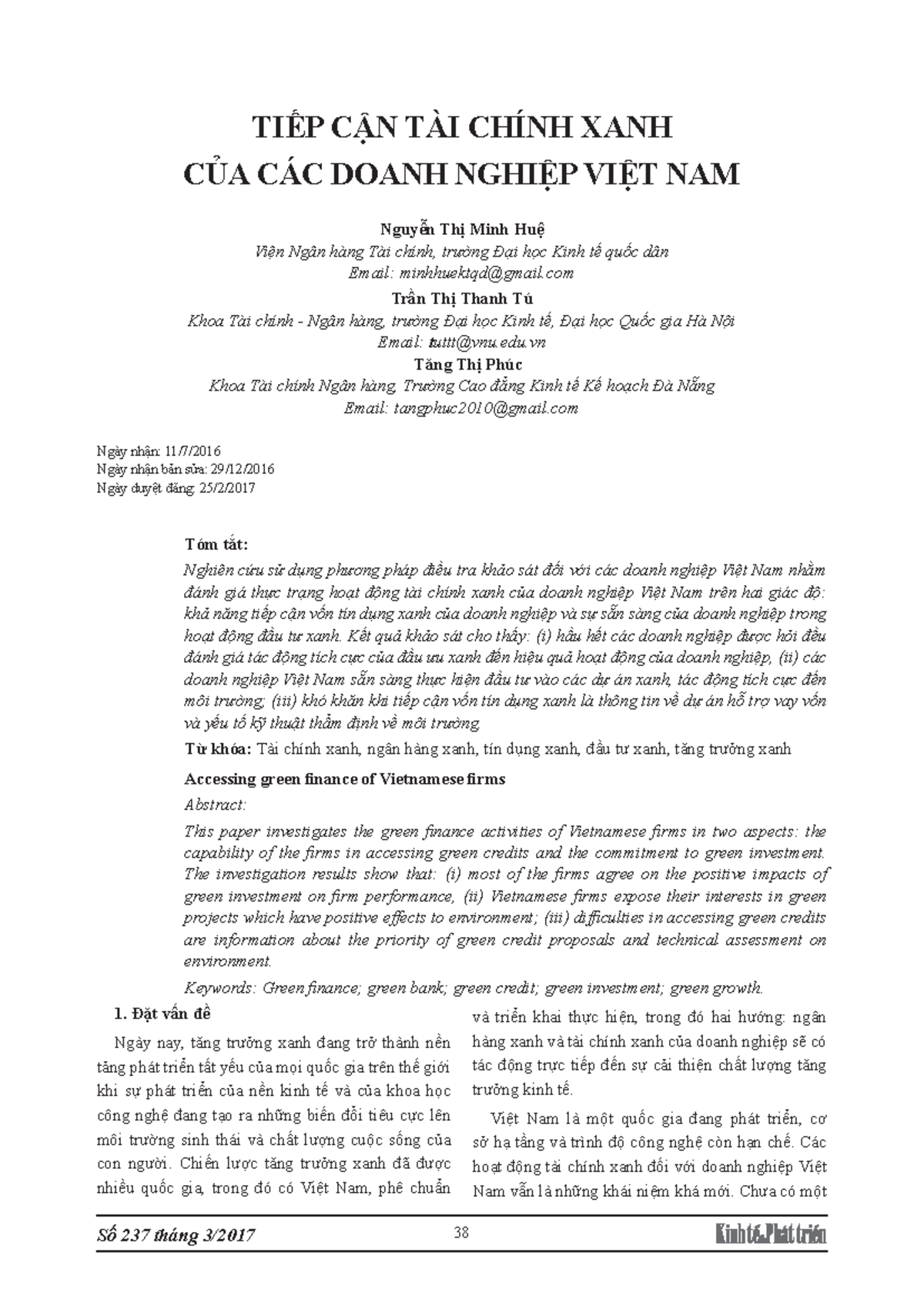 375507 - dfsdfsd - Số 237 tháng 3/2017 38 Ngày nhận: 11/7/ Ngày nhận ...