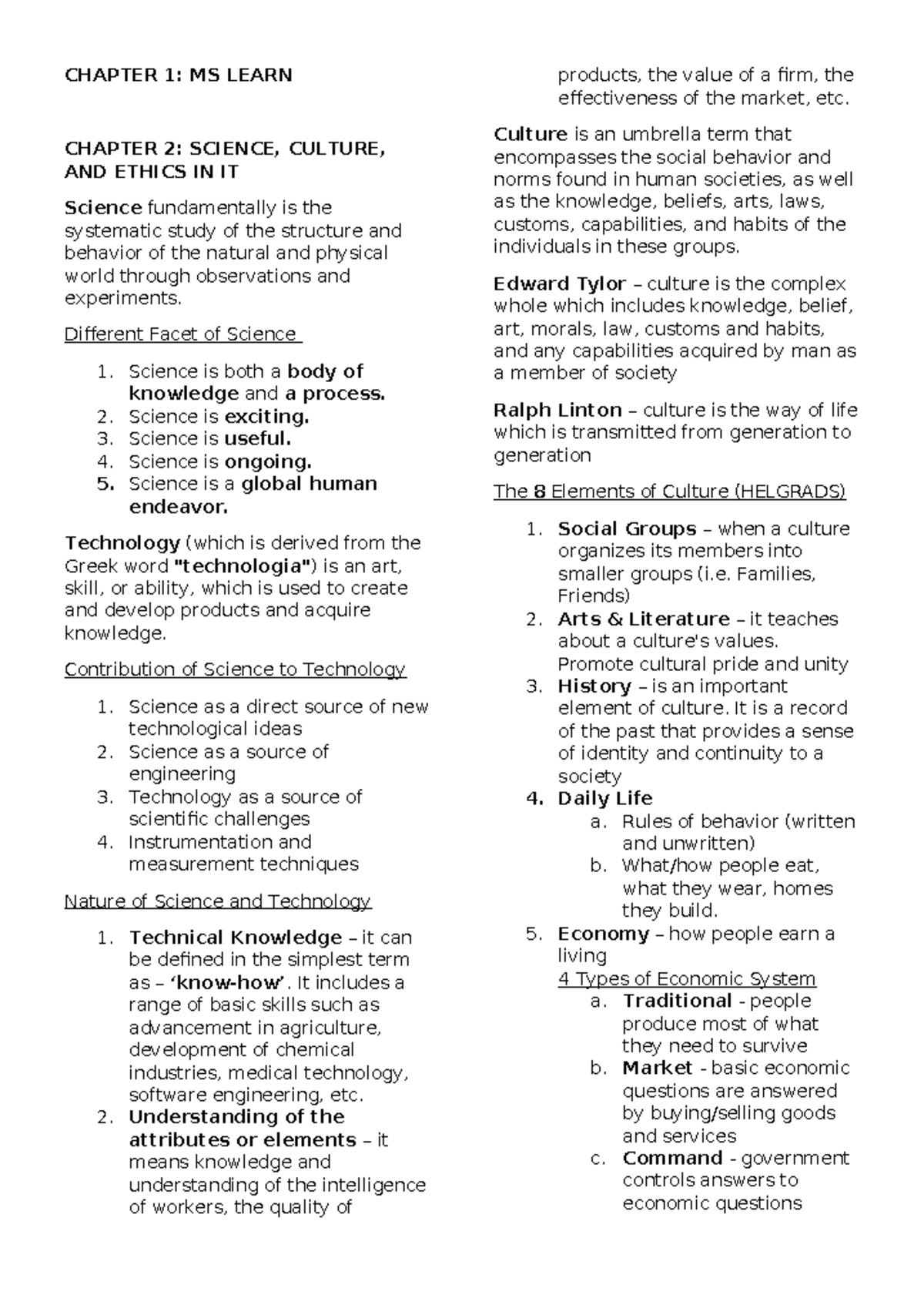 IT Reviewer - Summary Living in the I.T. Era - CHAPTER 1: MS LEARN ...