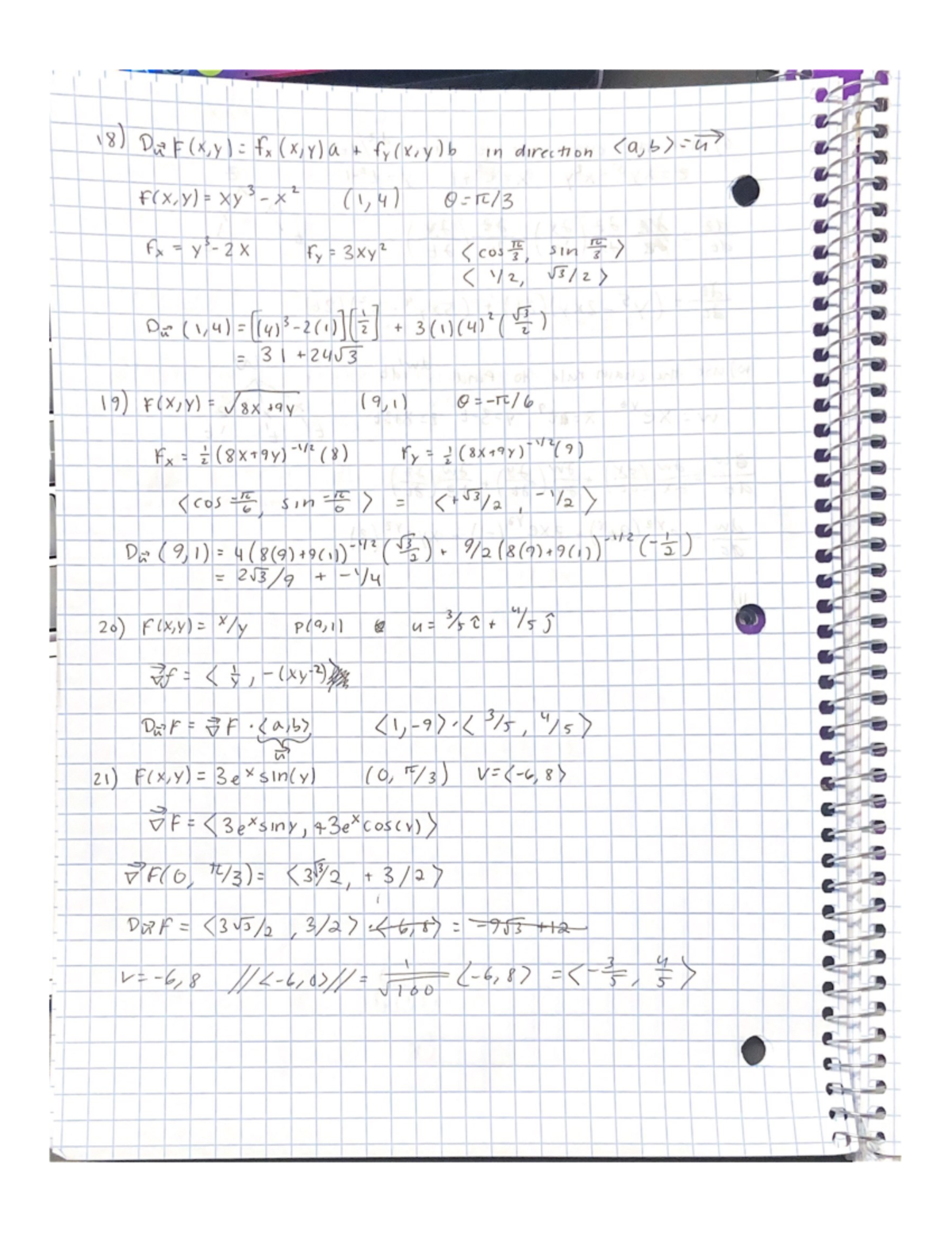 Directional Derivative Practice - MA-UY 2114 - Studocu