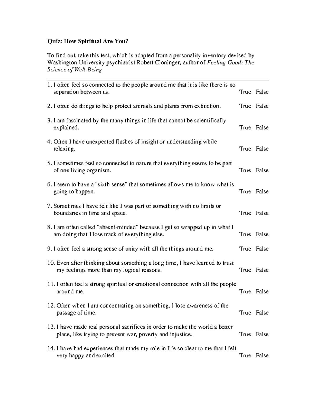 Spiritual Quiz - self activty - Quiz: How Spiritual Are You? To find ...