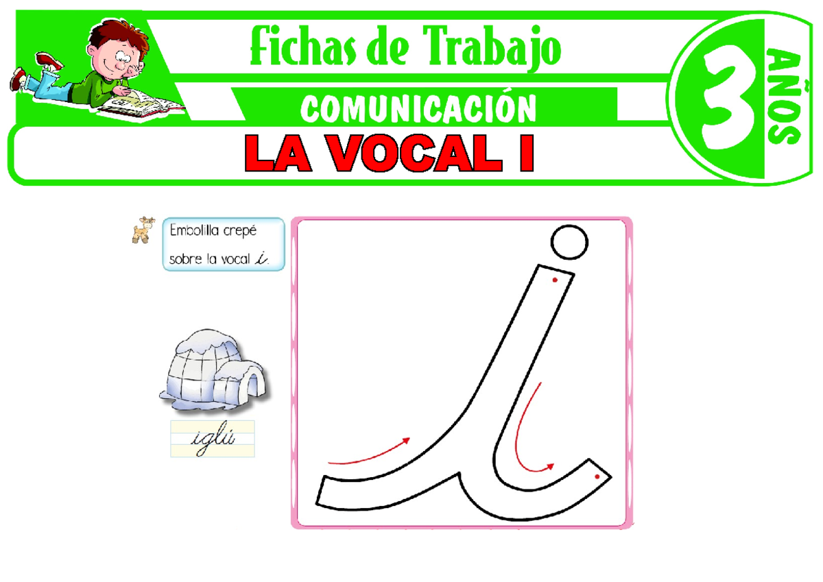 La Vocal I para Ninos de 3 anos - comunicacion - Encierra las vocales ...