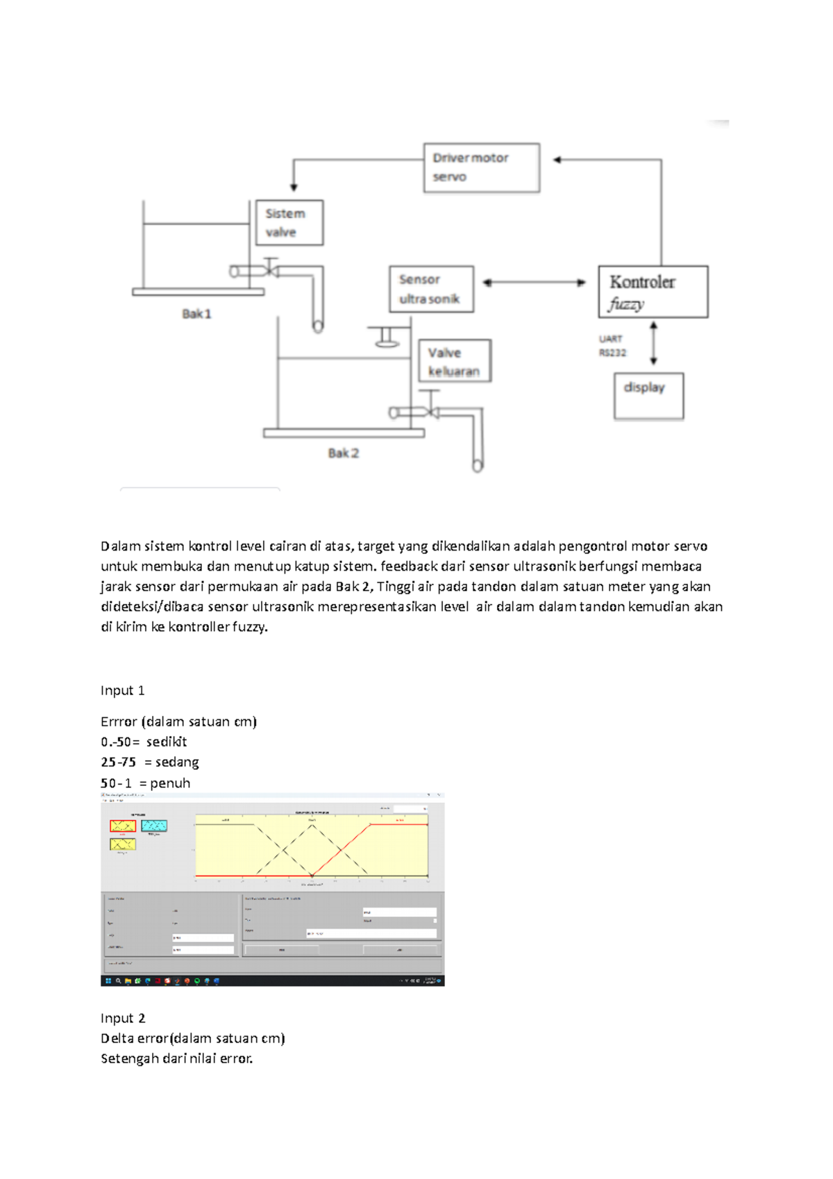 Fuzzy Liquid Level - Dalam sistem kontrol level cairan di atas, target ...