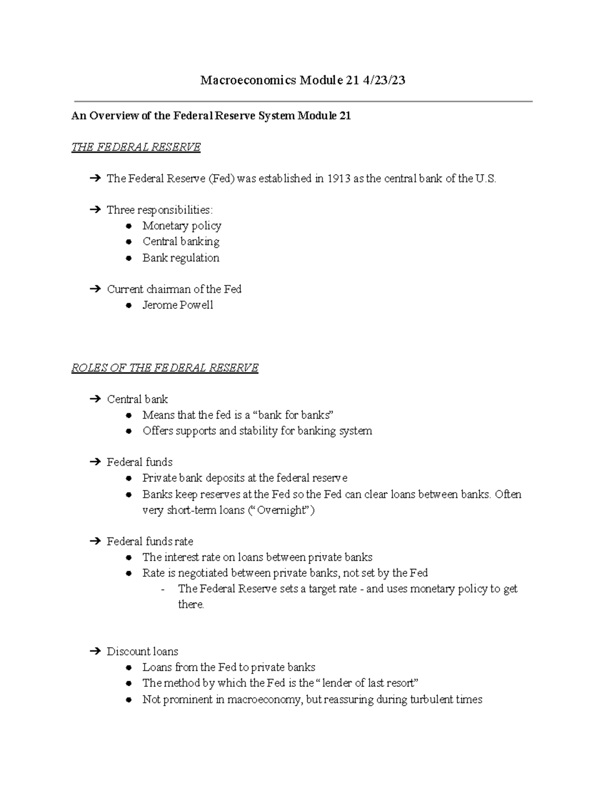 ECO2013 Macroeconomics Module 21 - Macroeconomics Module 21 4/23/ An ...