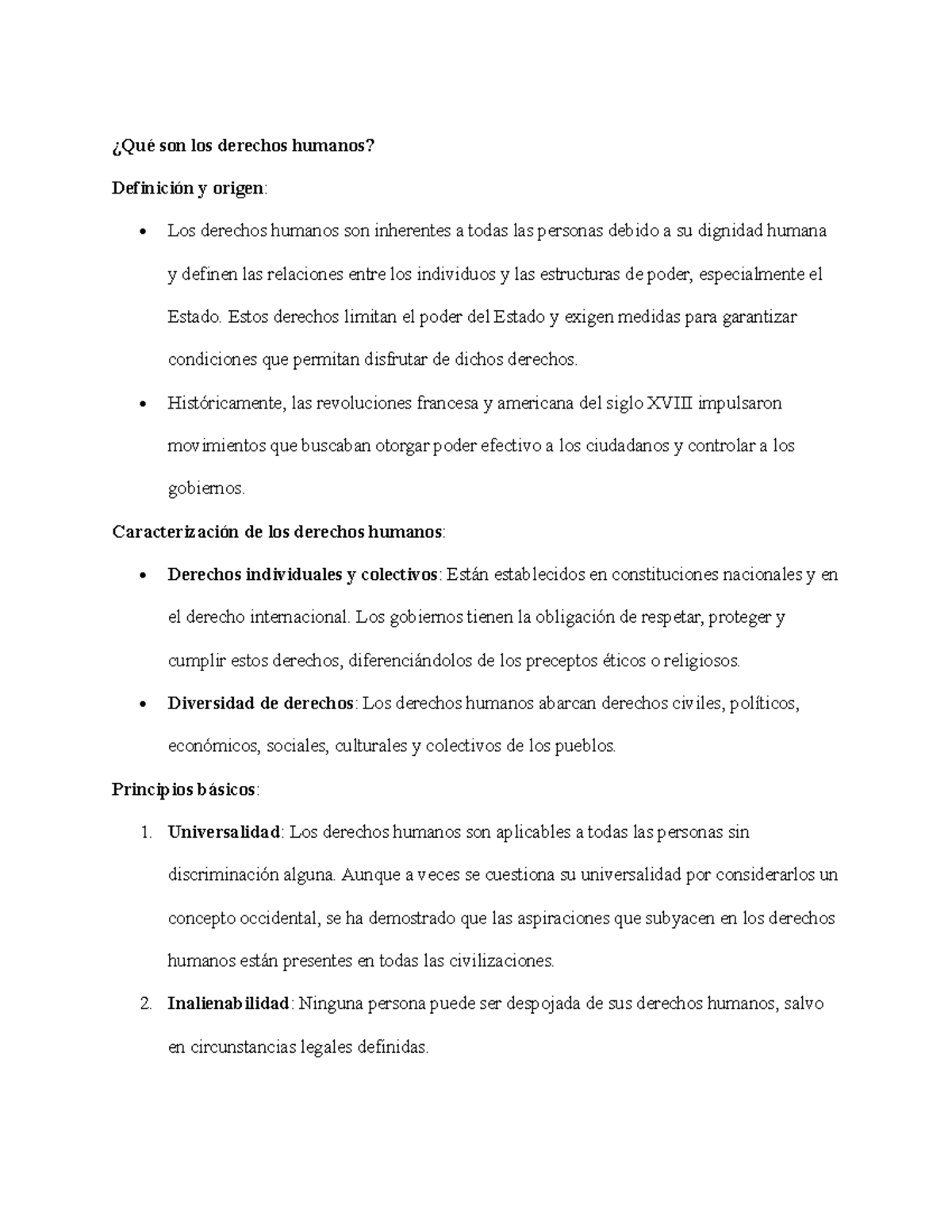 Resumen Capitulo 1 Y 2 De Derechos Humanos A Qué Son Los Derechos