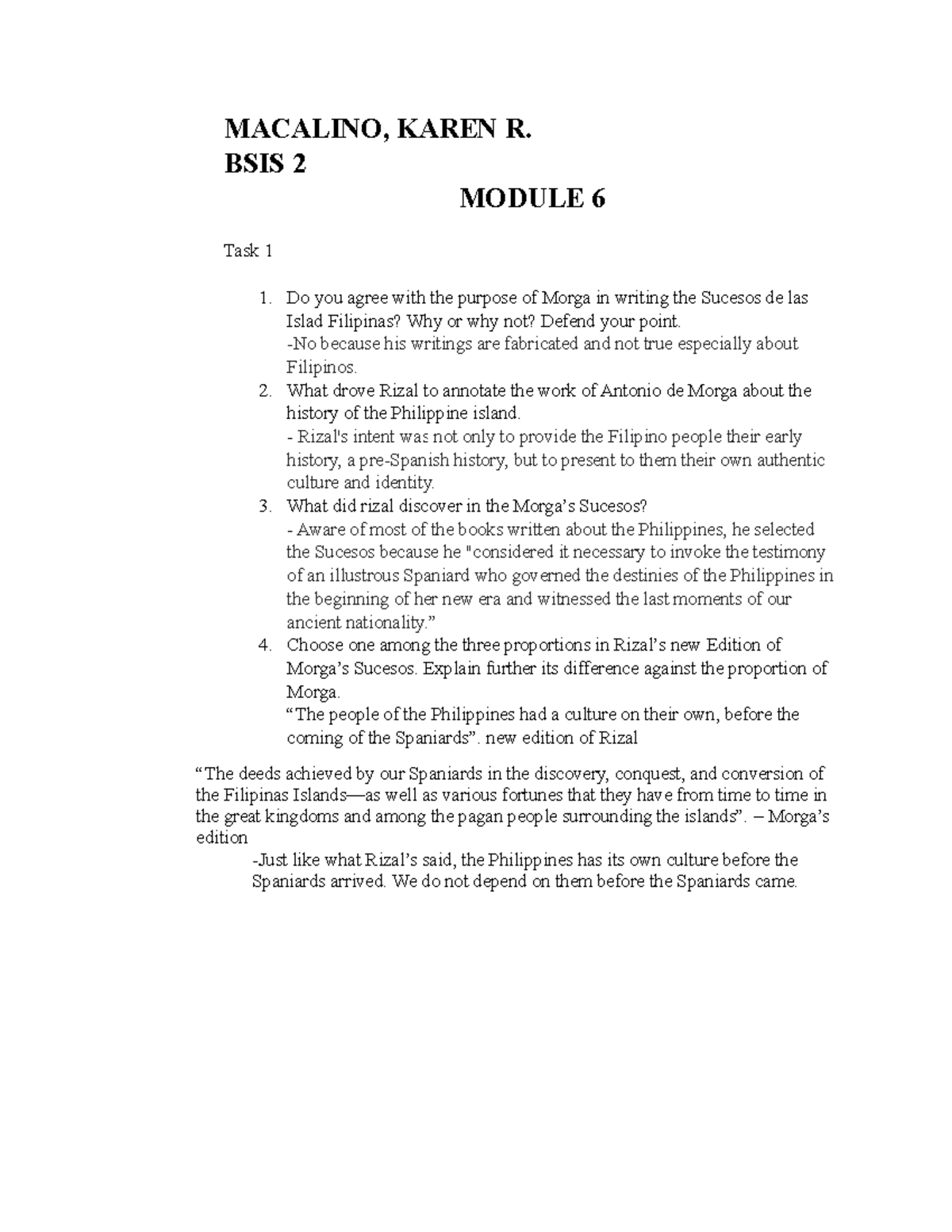 Connection of Technology and Science - MACALINO, KAREN R. BSIS 2 MODULE ...