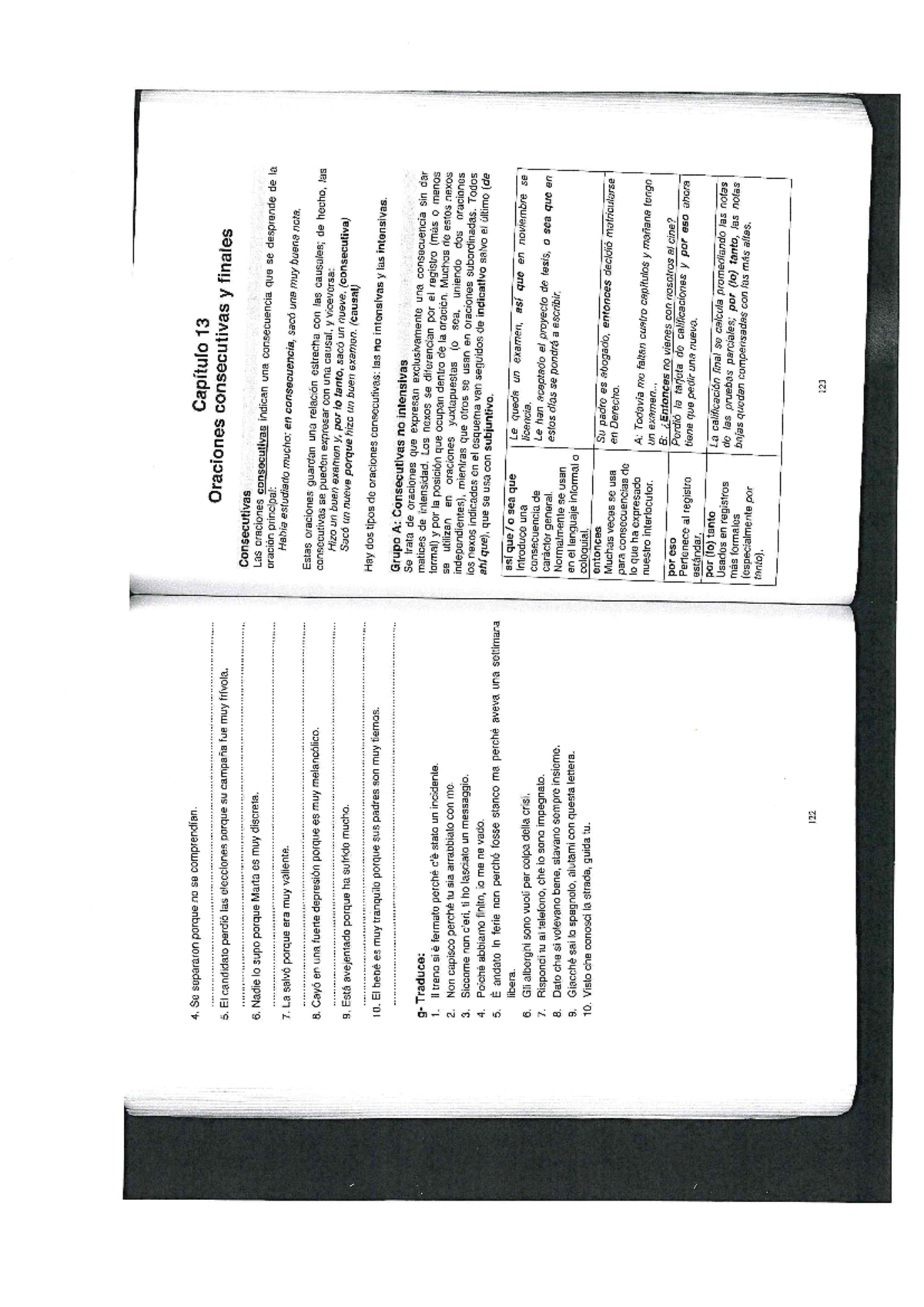 Oraciones consecutivas y finales - Esp_esp1 - Studocu