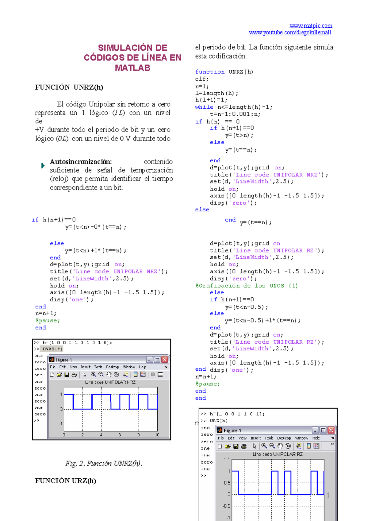Codigos de linea en matlab - SIMULACIÓN DE CÓDIGOS DE LÍNEA EN MATLAB ...