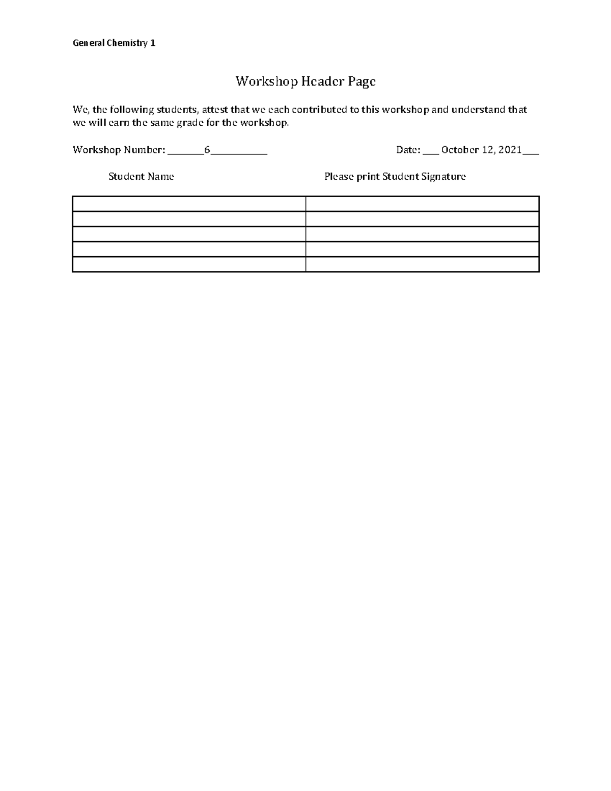 Chemistry 6 Workshop Spectroscopy - General Chemistry 1 Workshop Header ...