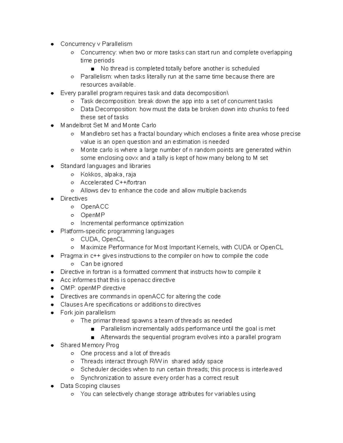 Cisc 372 Study Guide - Concurrency v Parallelism Concurrency: when two ...