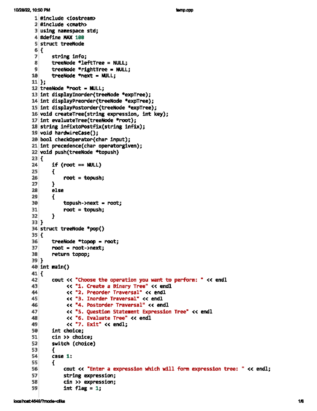 Codefile QUES6 - DS LAb - Computer Science - Studocu