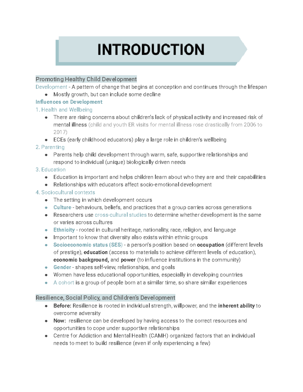 Psych 2aa3 chapter 1 textbook notes - Introduction Promoting Healthy ...