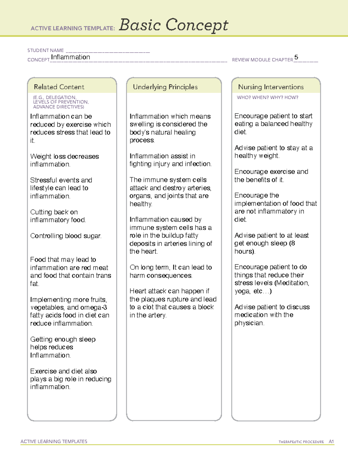 Basic Concept-Inflammation - NR-283 - ACTIVE LEARNING TEMPLATES ...